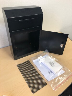 OPEN BOX Wall Mount Drop Box Depository Safe with Lock | eBay
