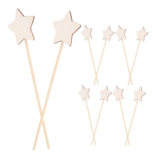 10 Pcs Star Diy Wooden Fairy Crafts Princess Kit Child | eBay