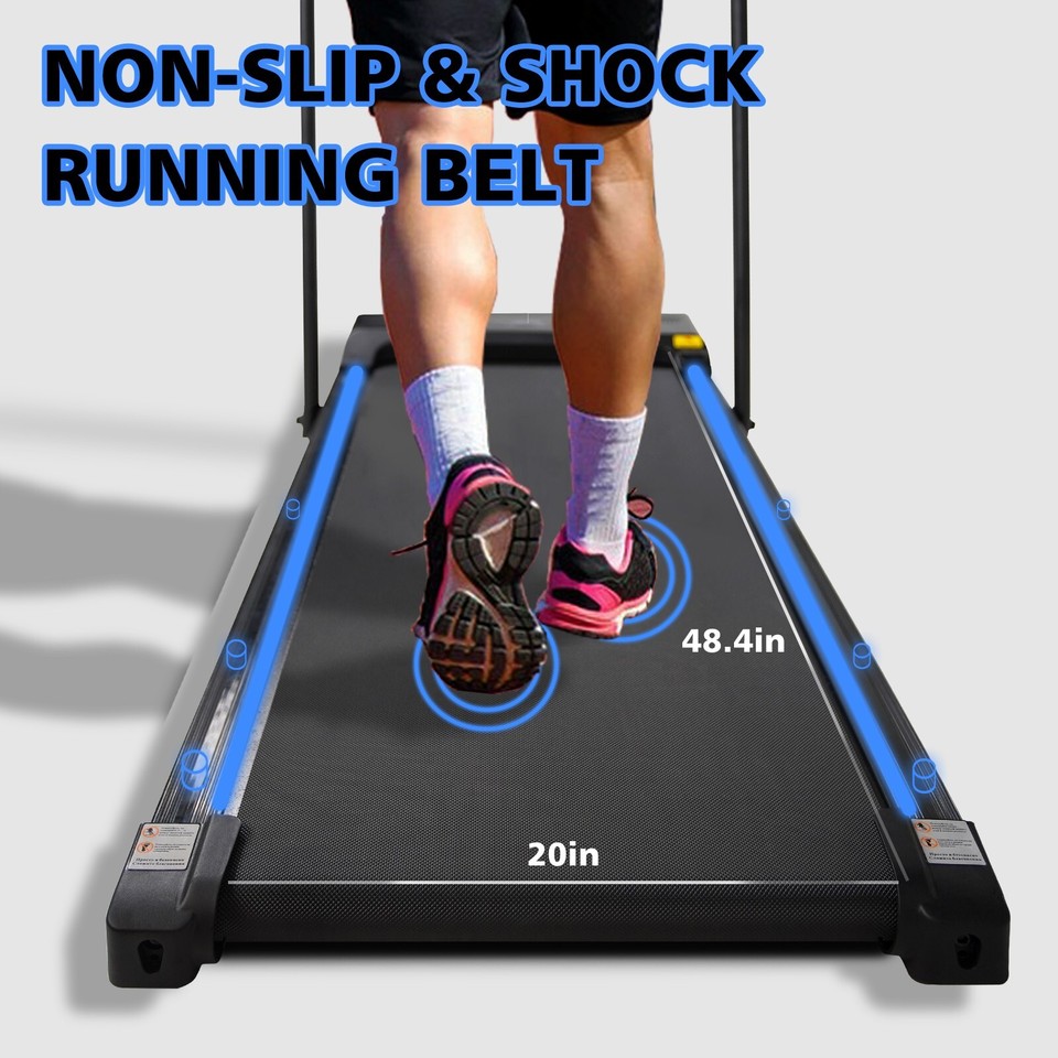 Electric Treadmills Walking Pad Under Desk Running Machine for Home LED ...