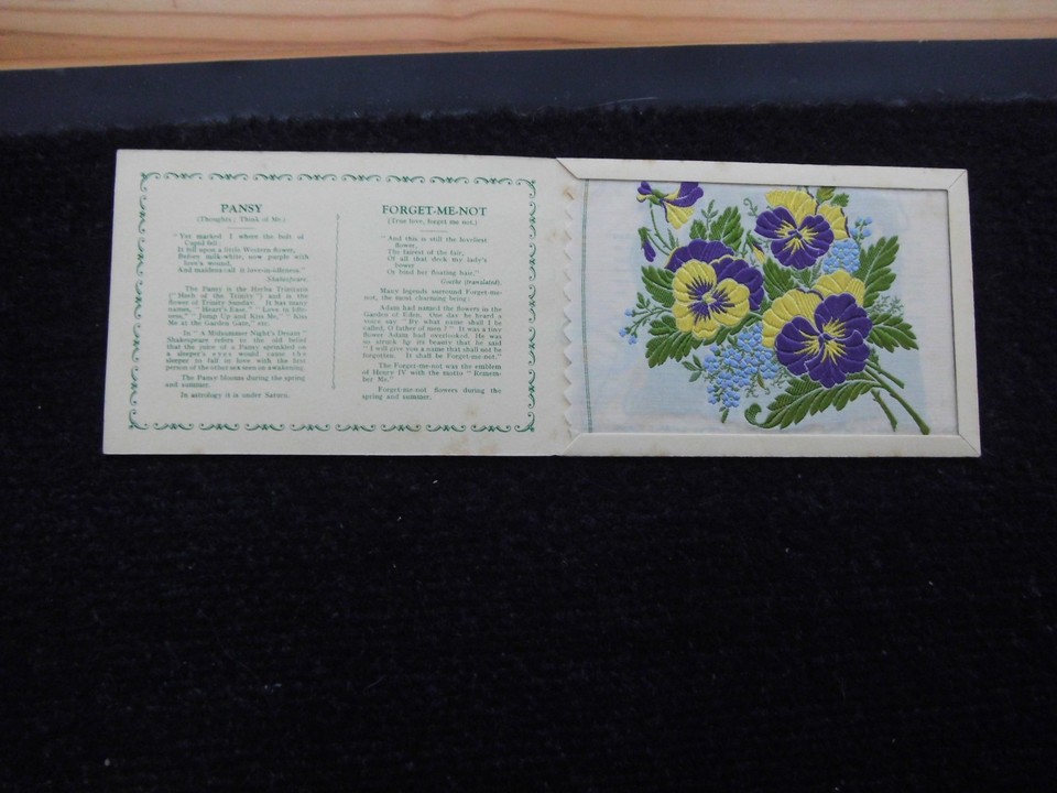 ONE CIGARETTE CARD J WIX KENSITAS POSTCARD SIZE SILK FLOWERS | eBay UK