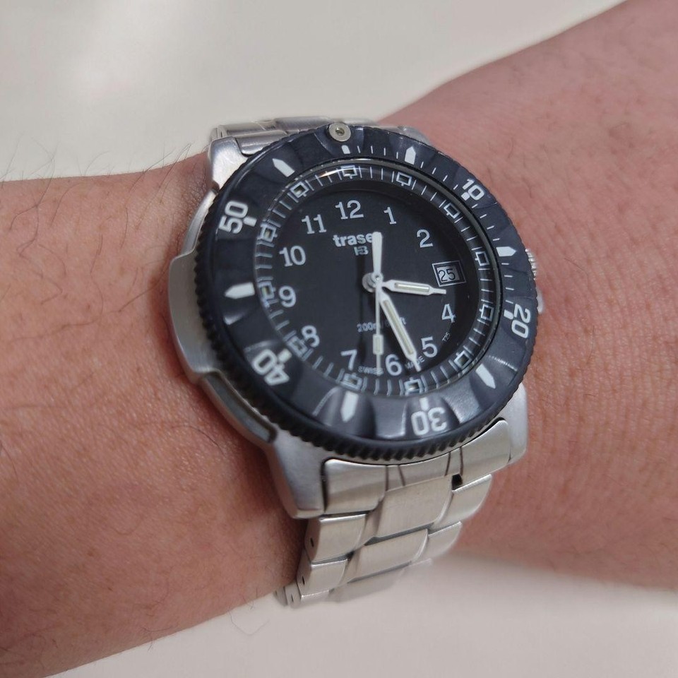 Traser H3 Navigator P6502 Watch Stainless Steel Black Bezel 200m WR ...