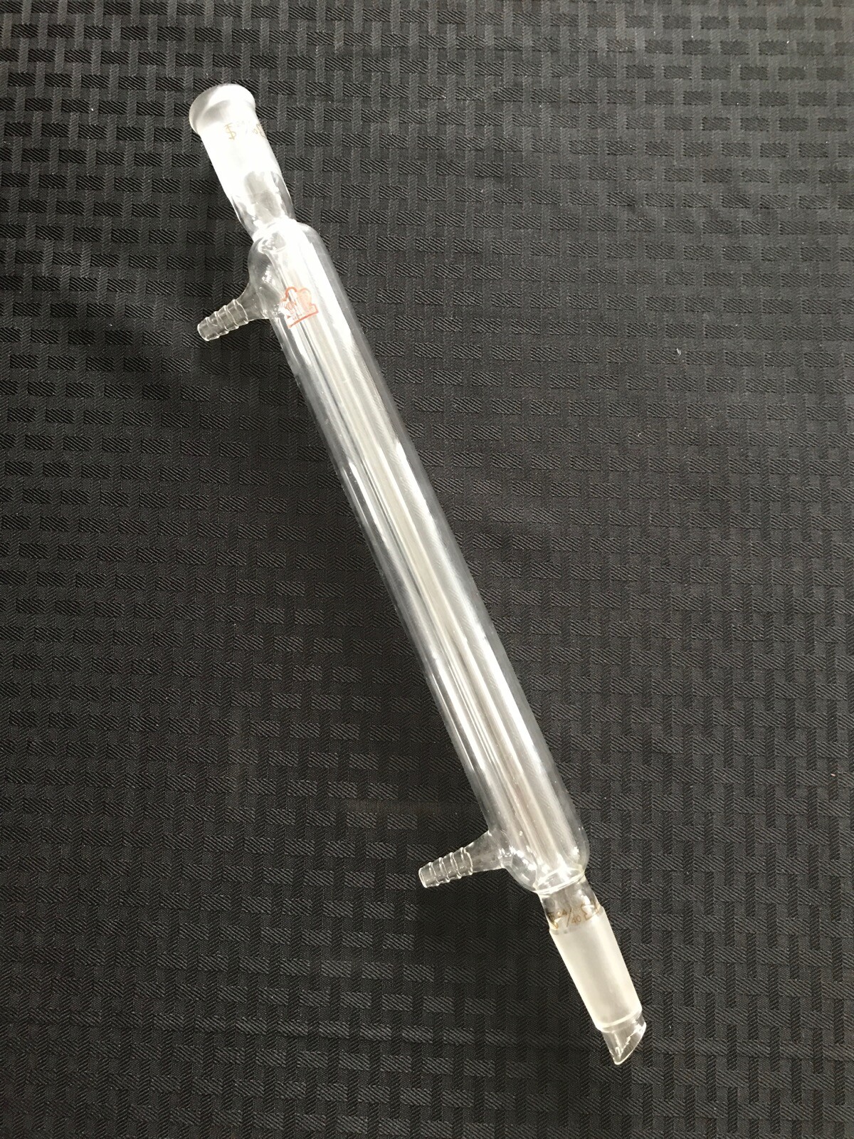 KONTES Glass 24/40 Liebig Condenser 300mm Jacket 438mm OAL 11mm OD Hose ...