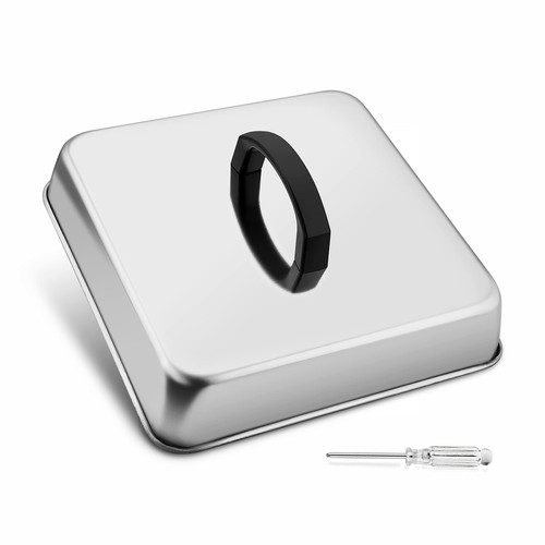 8.2 Inch Square Cheese Melting Dome Heavy Duty Square Steaming Basting ...