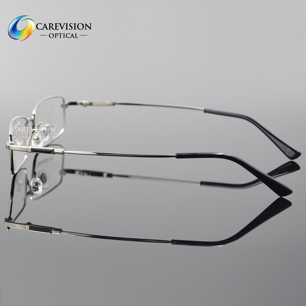 Men's Titanium Alloy Full Rim Flexible Eyeglasses Frame Rectangle ...