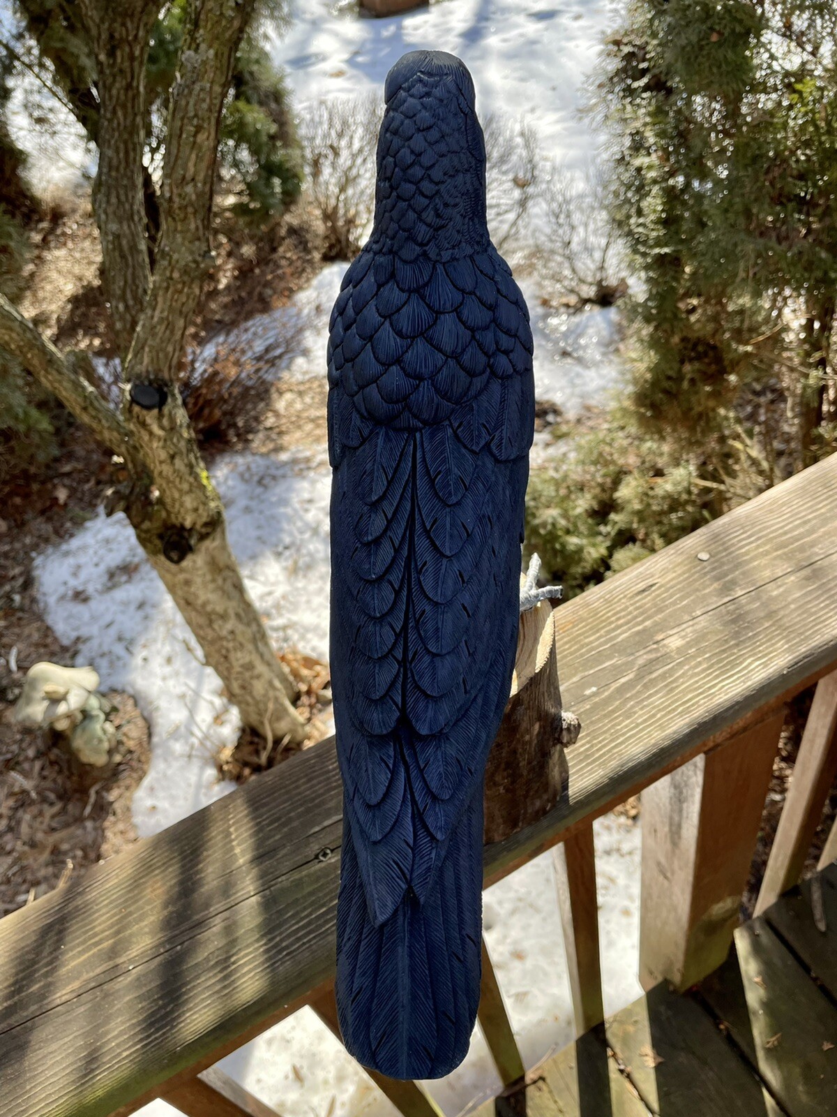 American Crow Wood Carving Hand Carved Life Size Crow, like a Raven | eBay