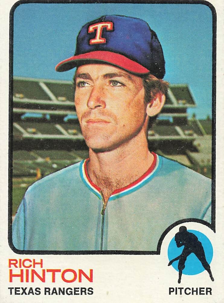 1973 Topps 321 Rich Hinton Texas Rangers Baseball Card, Pitcher, Near ...