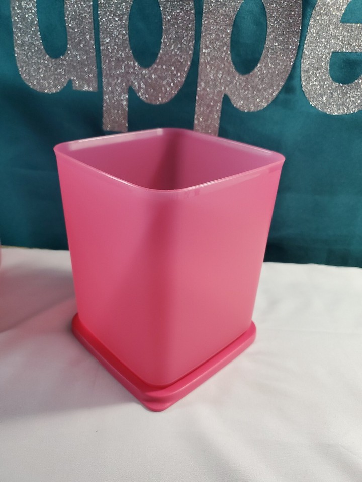 Tupperware Basic Bright Square Container Pink 7.5 Cup | eBay