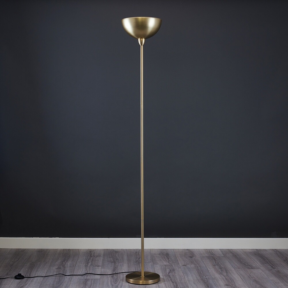 Modern Uplighter Floor Lamp & LED Bulb Various Finishes Living Room ...
