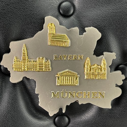 GERMANY🇩🇪METAL FRIDGE MAGNET MAP WITH MUNICH ARCHITECTURE TOURIST ...
