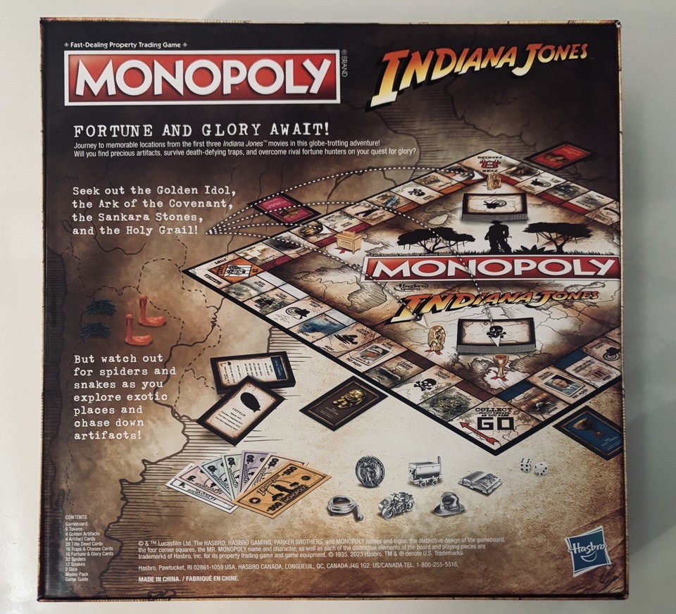 Monopoly Indiana Jones Hasbro Parker Bros. (MISB) | eBay