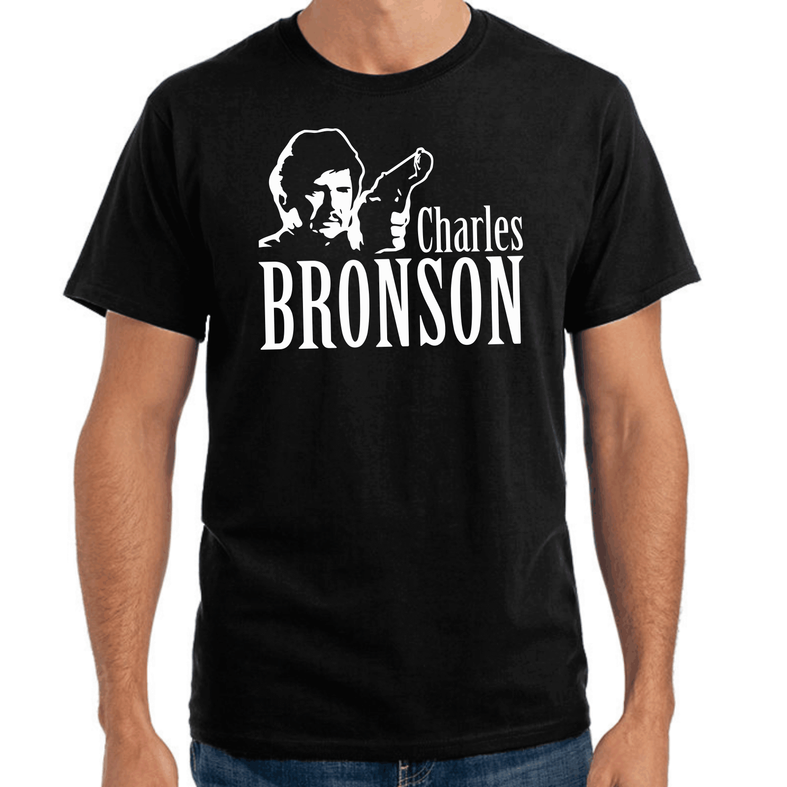 Charles Bronson Film TV Movie Konterfei Kult Retro Stencil Fanshirt Fan ...