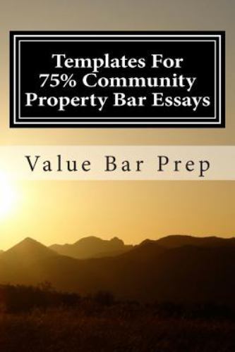 Templates for 75% Community Property Bar Essays : Community Property ...