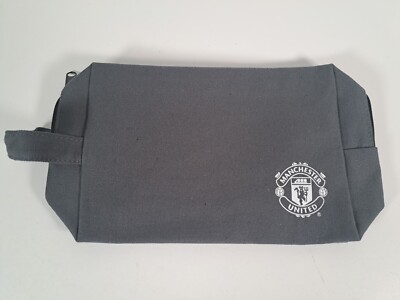 Official MANCHESTER UNITED Wash Bag Grey Cotton Zip Top Lined NEW | eBay UK