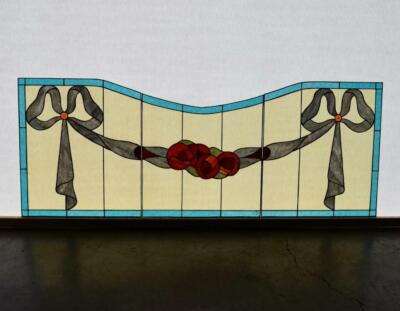 Set of Three Vintage French Stained Glass Panels with & Leaded Glass ...