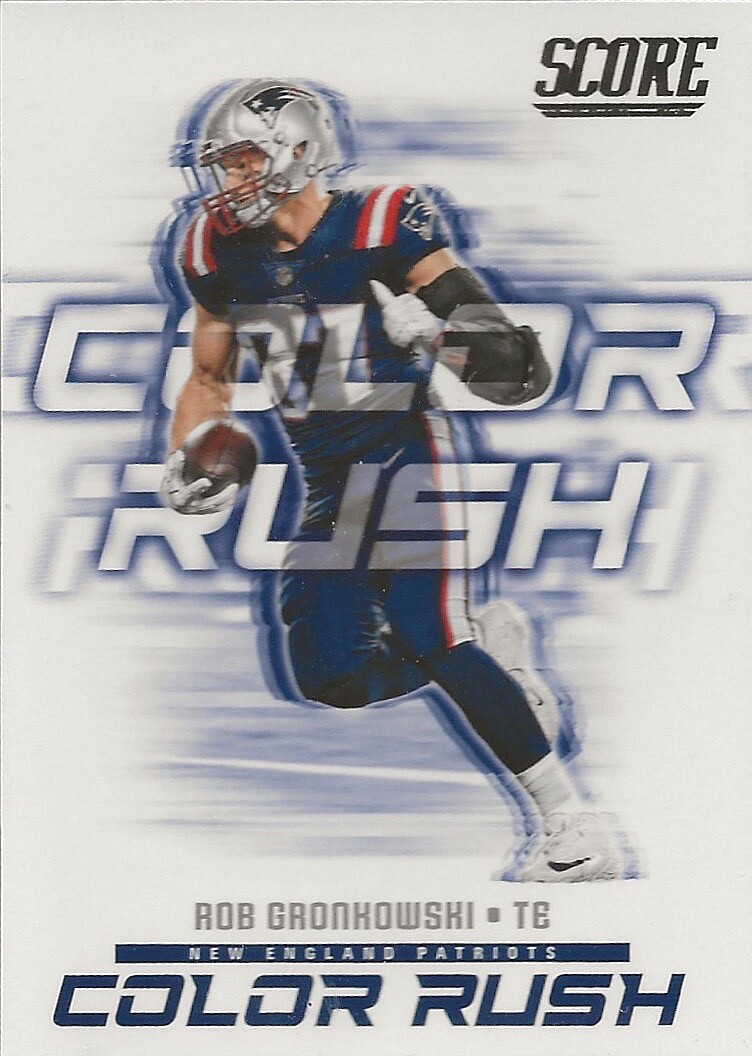 2018 Score Football Color Rush Rob Gronkowski #16 | eBay