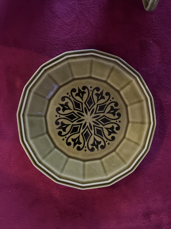 Vintage Homer Laughlin Olive Green Serving Plate and Cup-Set of Two | eBay