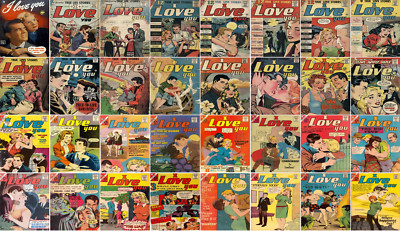 1950 - 1967 I Love You Comic Book Package - 33 eBooks on CD | eBay