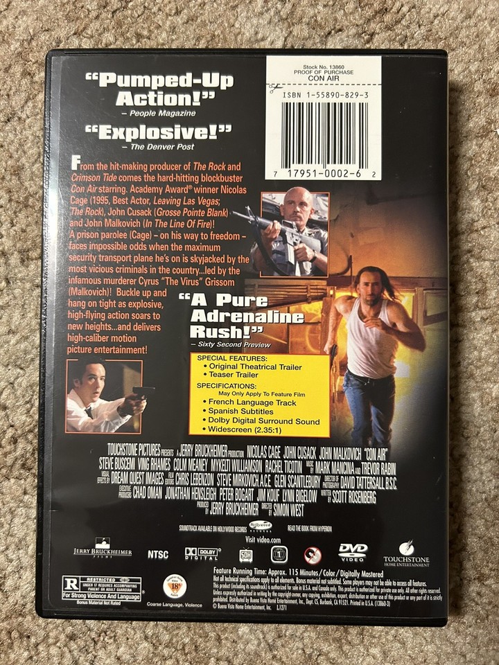Con Air (DVD, 1997) | eBay