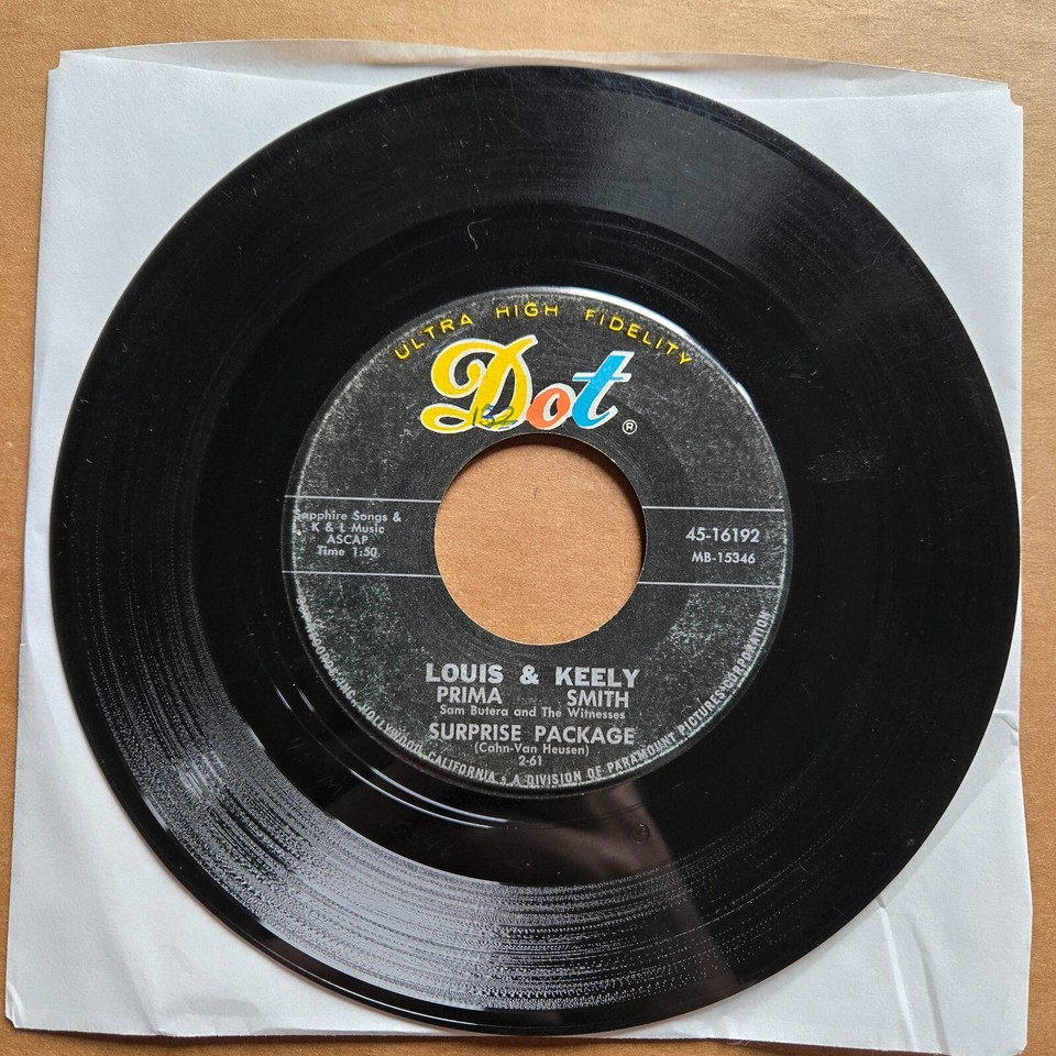 LOUIS PRIMA & KEELY SMITH Begin The Beguine 45 7" POP JAZZ Record Vinyl ...