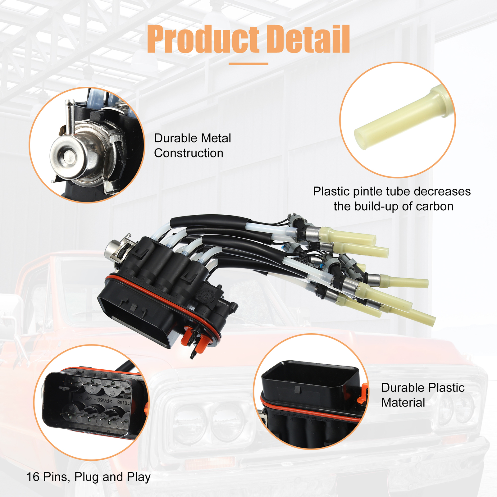 FJ504 Multi Port Fuel Spider Injector Assembly for Chevy for GMC V8 5 ...