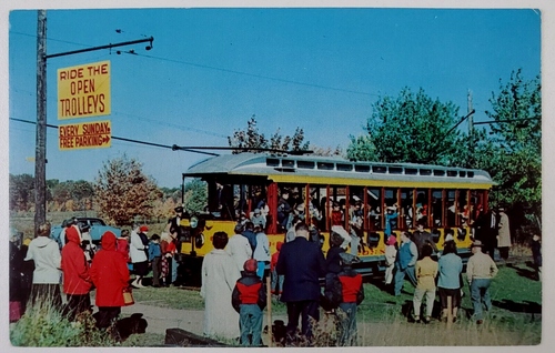 1950s Connecticut Trolley Museum Warehouse Point CT Vintage Postcard ...