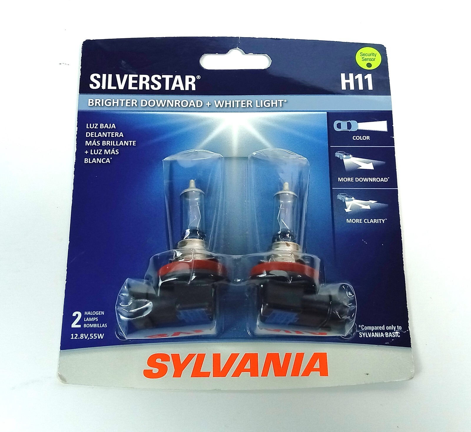 SYLVANIA SILVERSTAR H11 Pair Set High Performance Headlight 2 Bulbs for ...