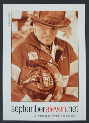 2002 9-11 911 September Eleven.net Memorial Site FDNY Fireman Vintage ...