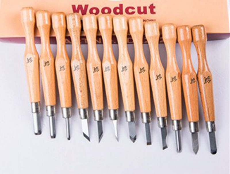 12-Piece Pro Wood Carving Hand Chisels Set Woodworking Gouges Tools | eBay