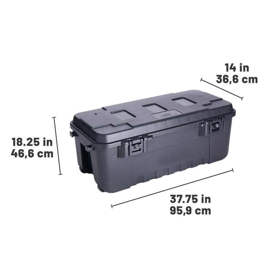 Sportsmans Trunk 27-Gal Heavy Duty Lockable Wheeled Storage Box Angler ...