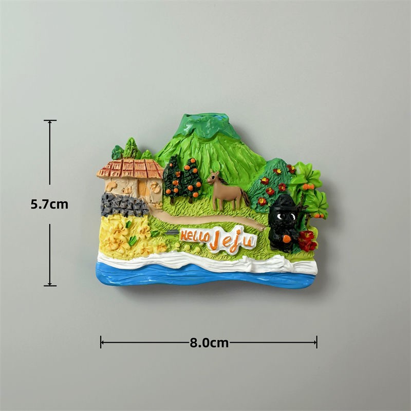 Halla Mountain, Jeju Island Tourist Souvenir 3D Resin Refrigerator ...