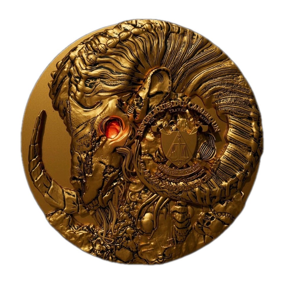 2025 Cameroon Gold Gilded Pan God 2oz .999 Silver Coin Limited EDITION ...