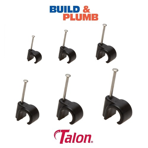 Black Nail In Pipe Clips Talon 8mm 10mm 15mm 22mm 28mm Plumbing Copper ...