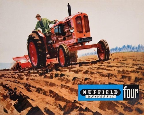 Vintage Nuffield Four Universal Tractor Art Poster Brochure Print RARE ...