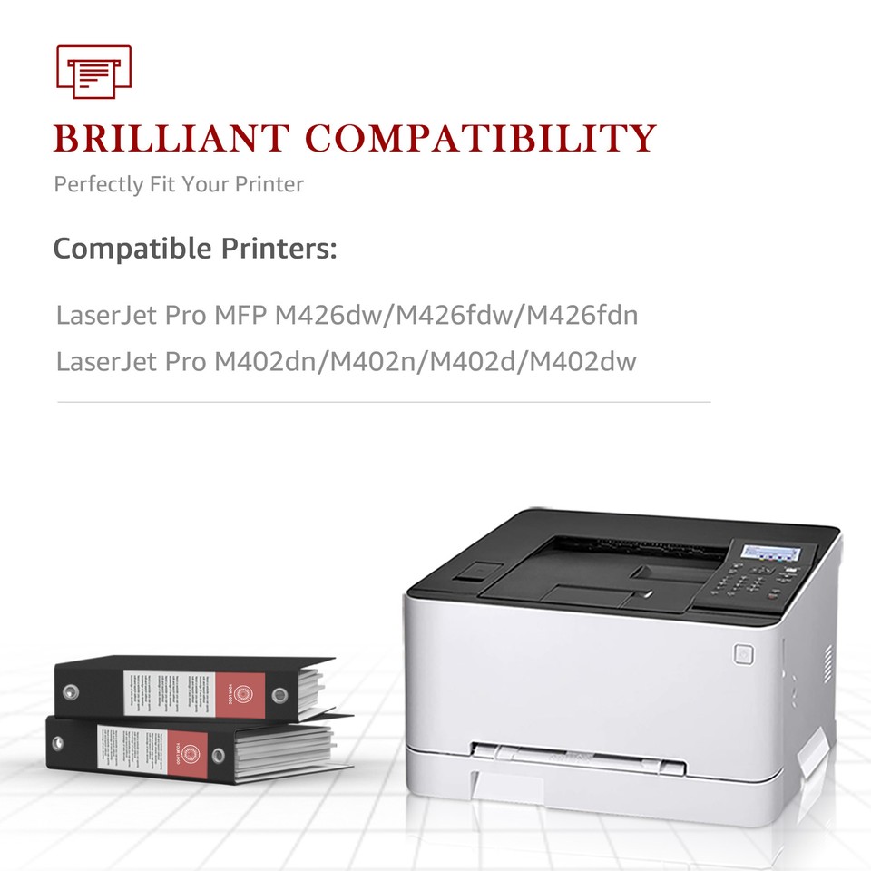4 PACK Black CF226A 226A Toner Cartridge for HP M402dn M402dw M426 MFP ...