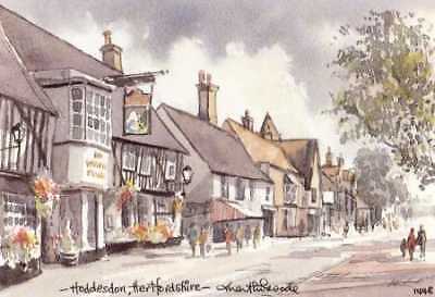 Charming Print of Hoddesdon, Hertfordshire | eBay UK