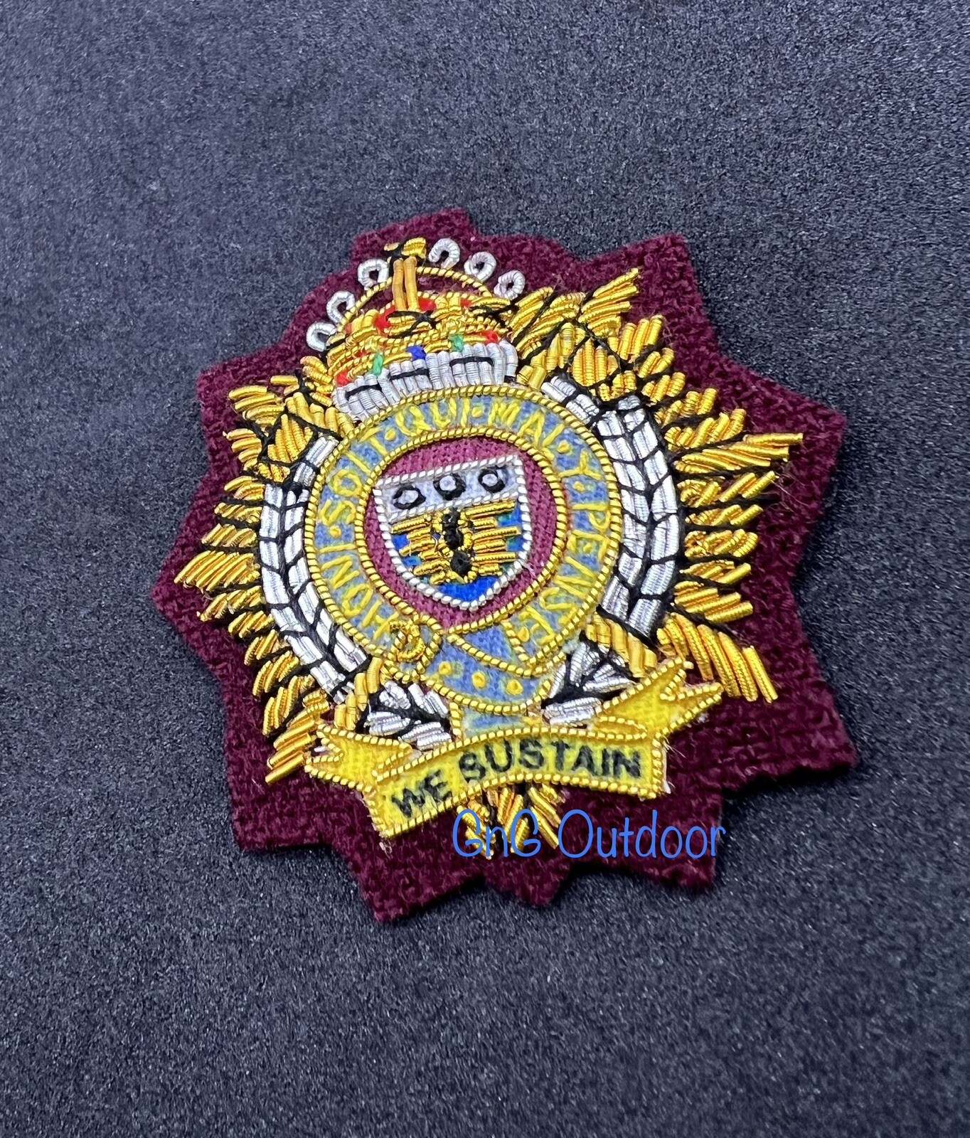 King’s Crown Royal Logistics Corps Cap Badge RLC Embroidered Badge On ...