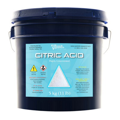 Summit Research Citric Acid Granules. 5KG. Food & Laboratory Grade ...