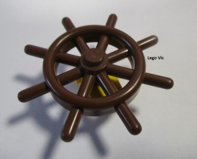 Lego 4790 Boat Ship Wheel 3700 gouvernail Brown Pirate 6280 6285 6286 ...