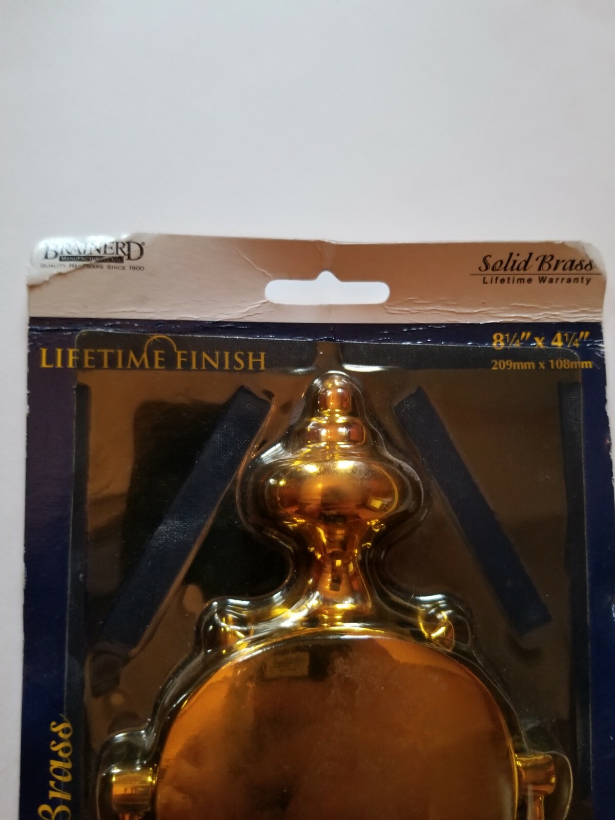 NEW Brainerd Solid Brass Metal Door Knocker 47836 681CSV 8 1/4" x 4 1/4 ...