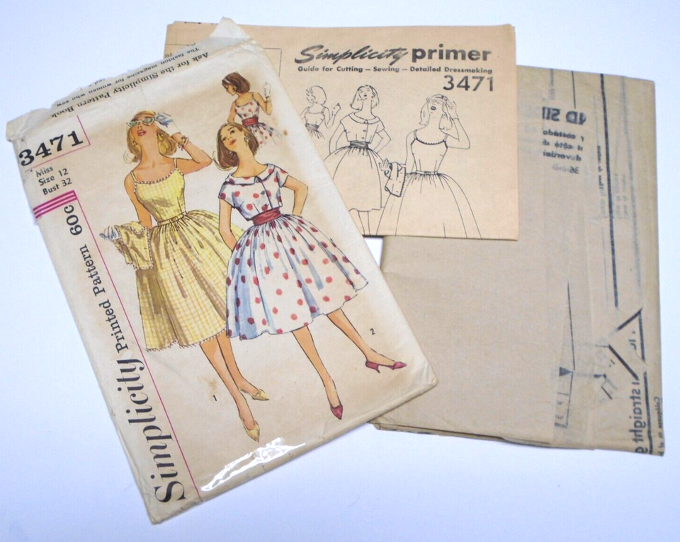 VNG 1950s Simplicity 3471 Miss Rockabilly Dress Bolero Size 12, B32 195 ...