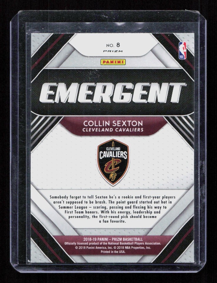 Collin Sexton 2018-19 Panini Prizm #8 Emergent Green Rookie | eBay