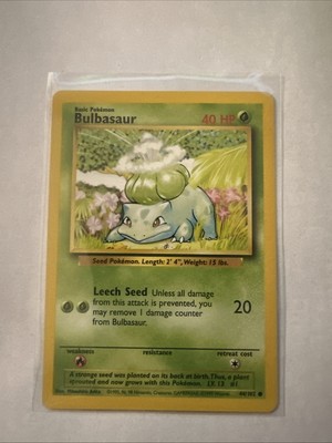 Pokémon TCG Bulbasaur Base Set 44/102 | eBay