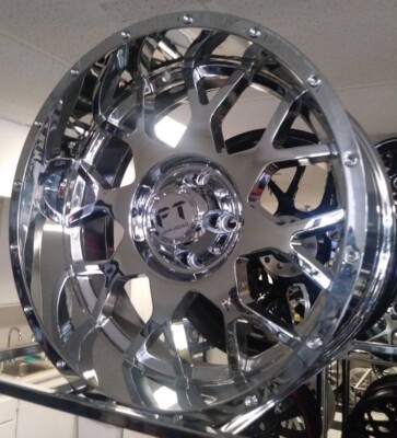4 ~ 17x9 Full Throttle FT0151 Sniper 5x114.3 Chrome Offroad Wheels ...