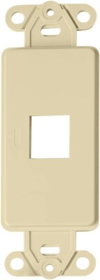 1-Port Decora Style Keystone Jack Wall Plate Insert Single Hole - Ivory ...
