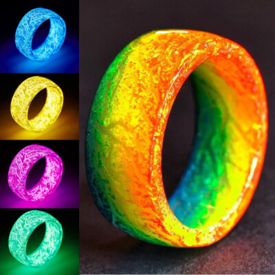 Luminous Glow Ring Glowing In The Dark Jewelry Rings For Women Men Gift ...
