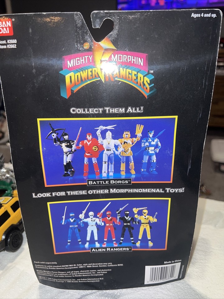 Power Rangers Mighty Morphin White Battle Borg Alien Rangers Rare | eBay