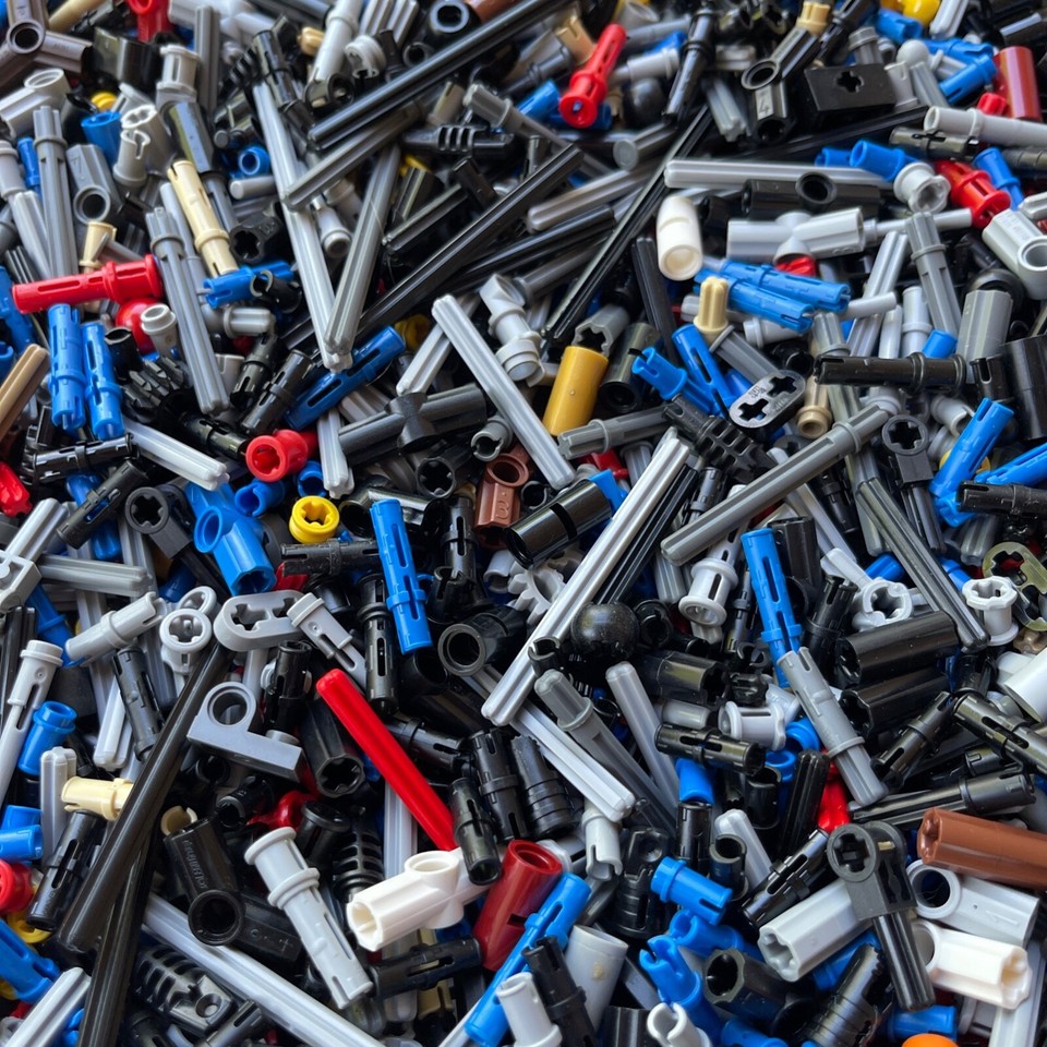 LEGO 250 Technic Pieces - Small Mix - Pins Axles Connectors Gears Tiny ...