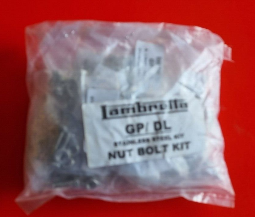 ukscooters LAMBRETTA STAINLESS STEEL NUT BOLT KIT FIXINGS GP DL ANTI ...