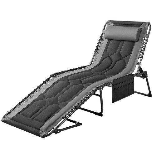 Folding Chaise Lounge Outdoor Portable Lounge Chairs 4-Position ...