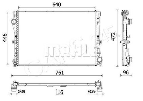 MAHLE Radiator For MERCEDES C-Class Convertible A205 C205 Coupe 18 ...